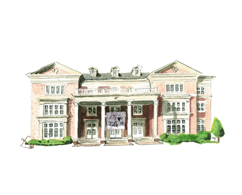 Alabama DG House Watercolor Print - Etsy
