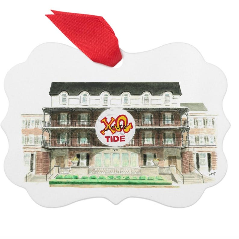 Alabama Chi O House Watercolor Print - Etsy