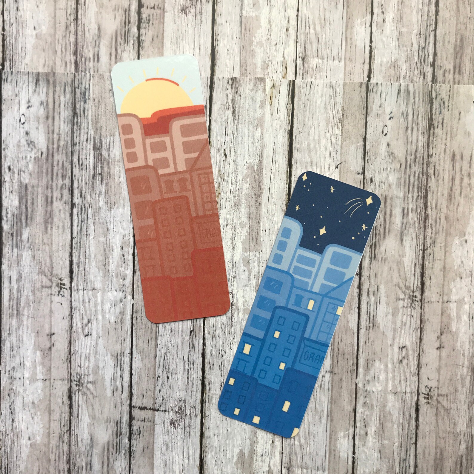 Day & Night Bookmarks Set Bookmarks Reading For Any Time - Etsy 日本