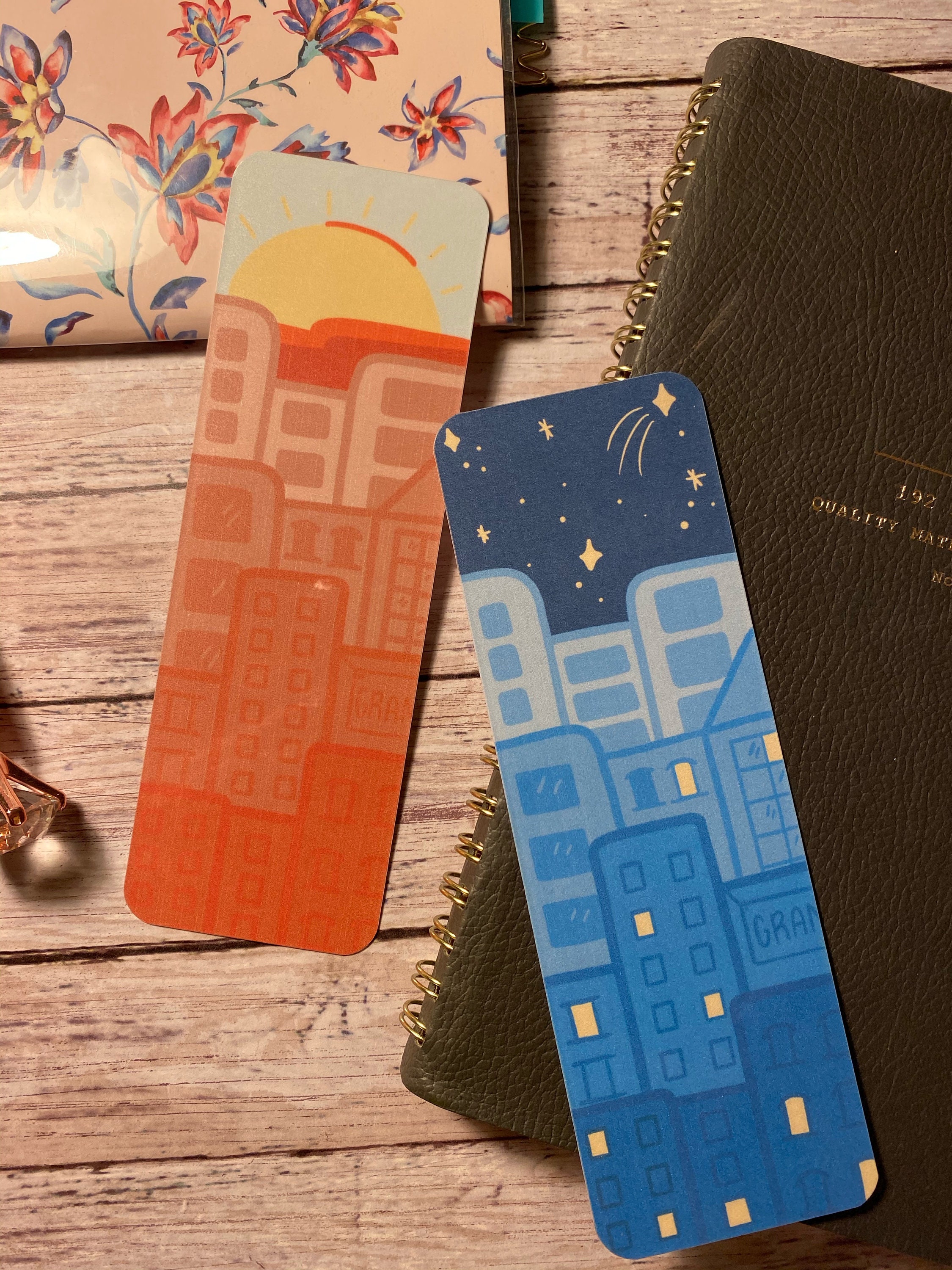 Day & Night Bookmarks Set Bookmarks Reading For Any Time - Etsy 日本