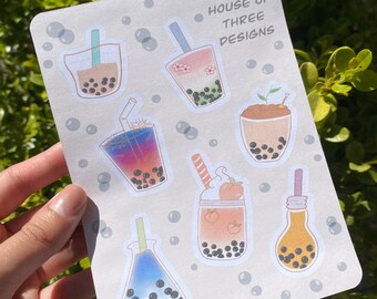 Boba Sticker Sheet - Etsy