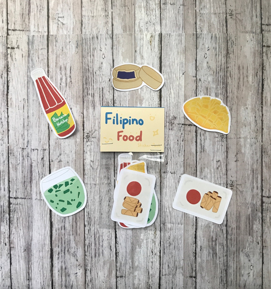 Filipino Food Sticker Pack Filipino Culture Cute Food | Etsy