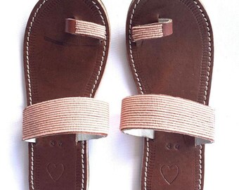 Dusty Rose Sandals - Etsy