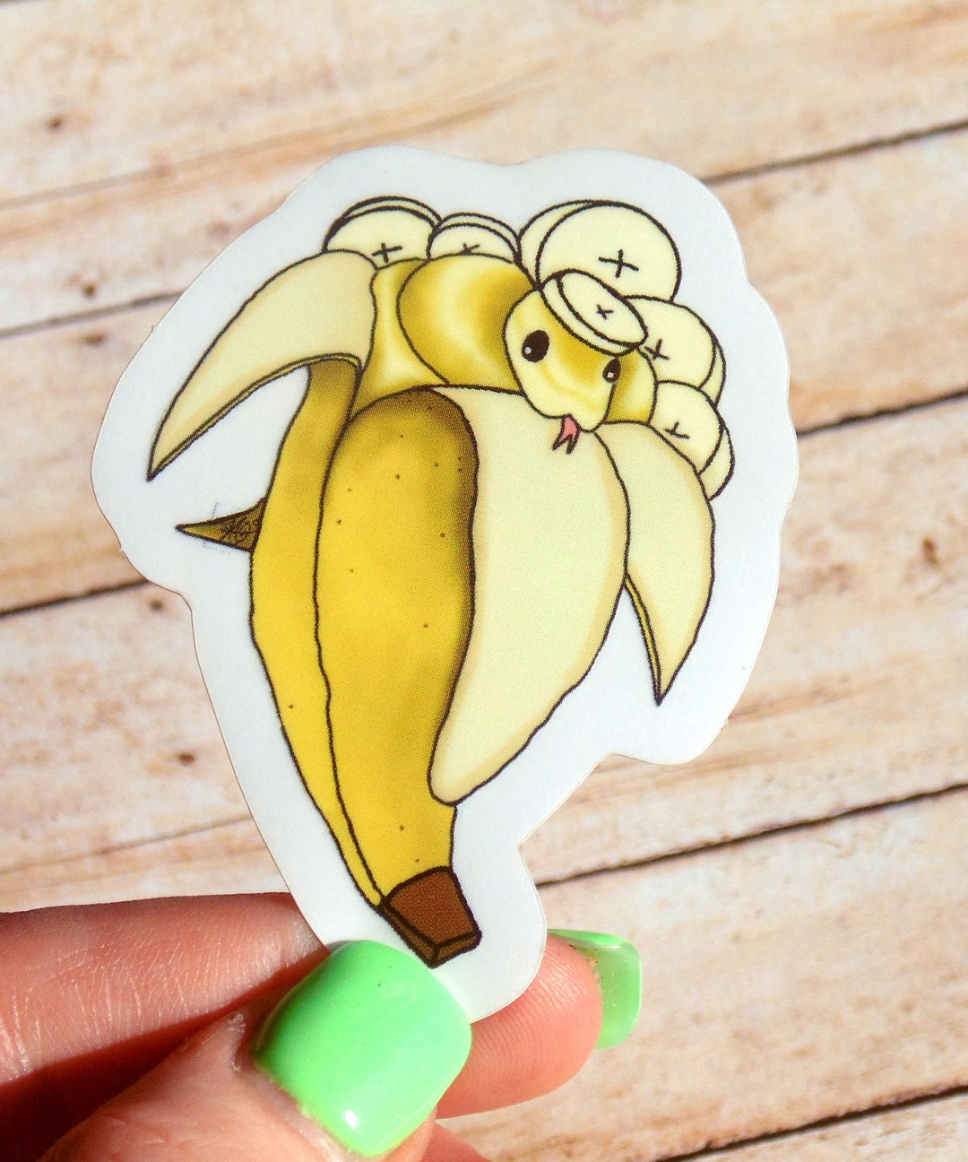 Banana Python Clear Sticker - Etsy