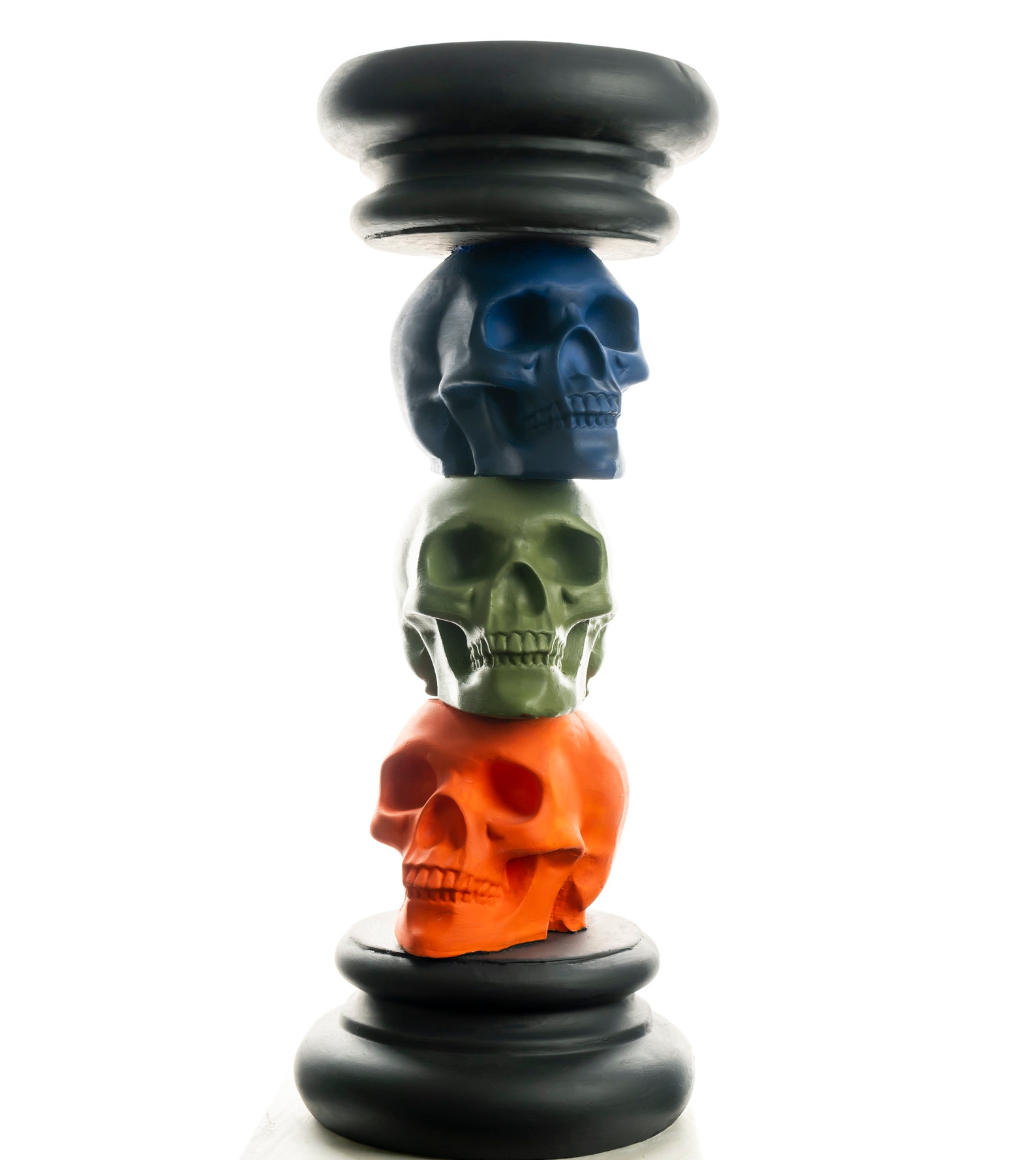 Contemporary Pillar Modern Column Pop Art Design Skull | Etsy