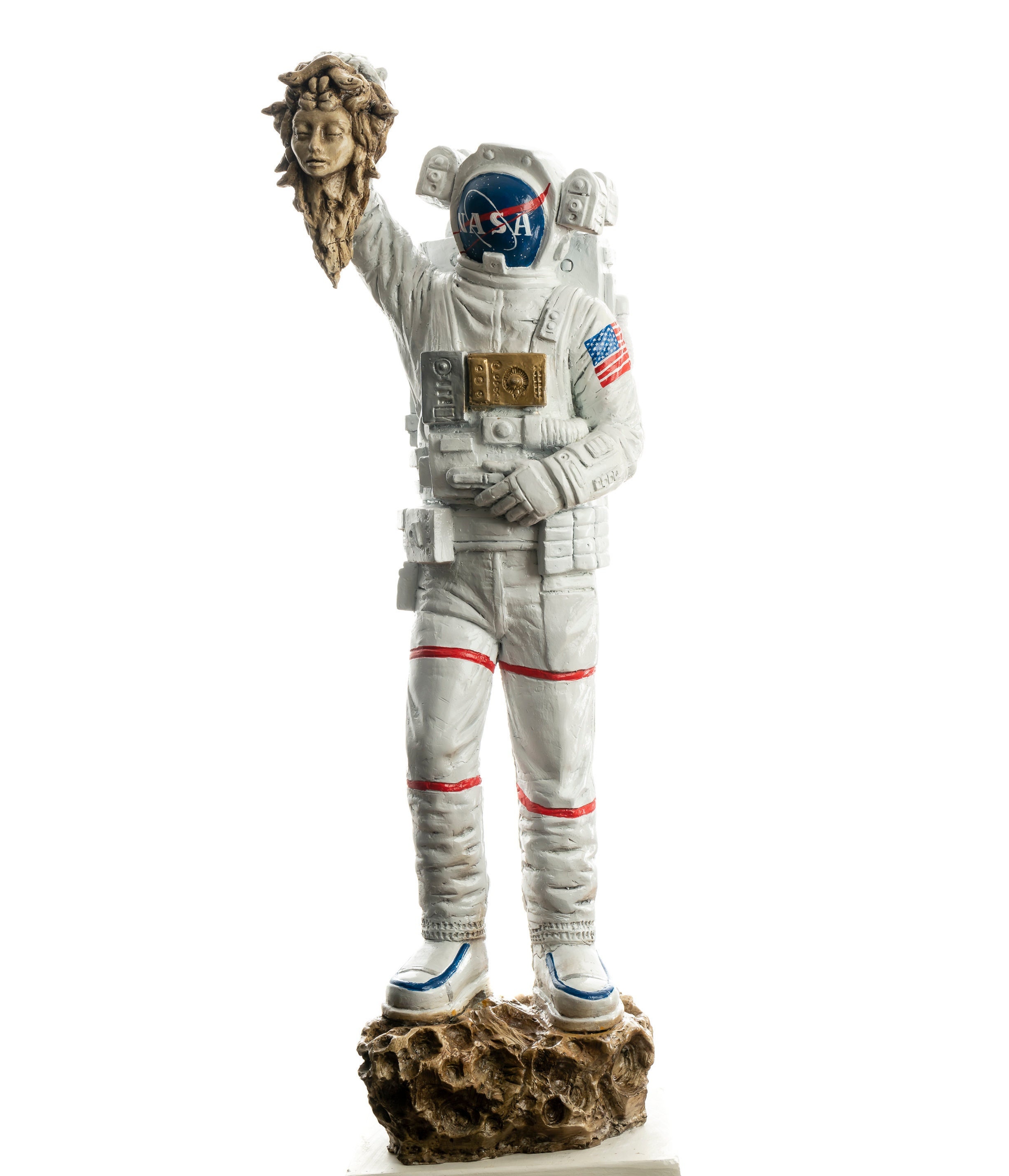 Astronaut Statue Spaceman Statue Perseus Statue Medusa / | Etsy