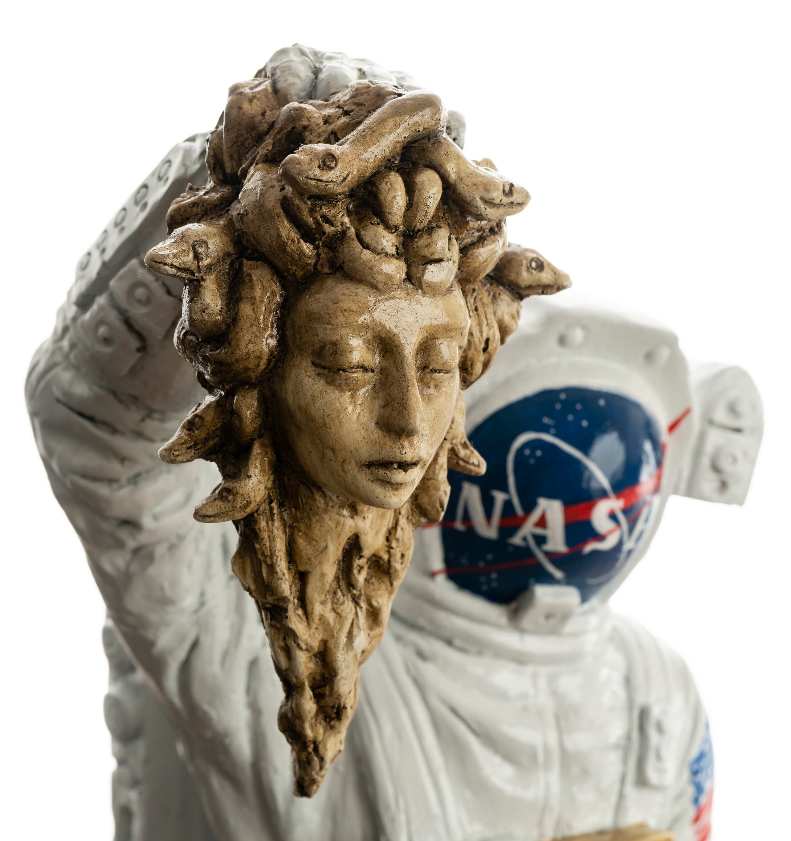 Astronaut Statue Spaceman Statue Perseus Statue Medusa / - Etsy
