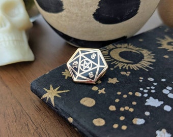 D20 Enamel Pin - Etsy