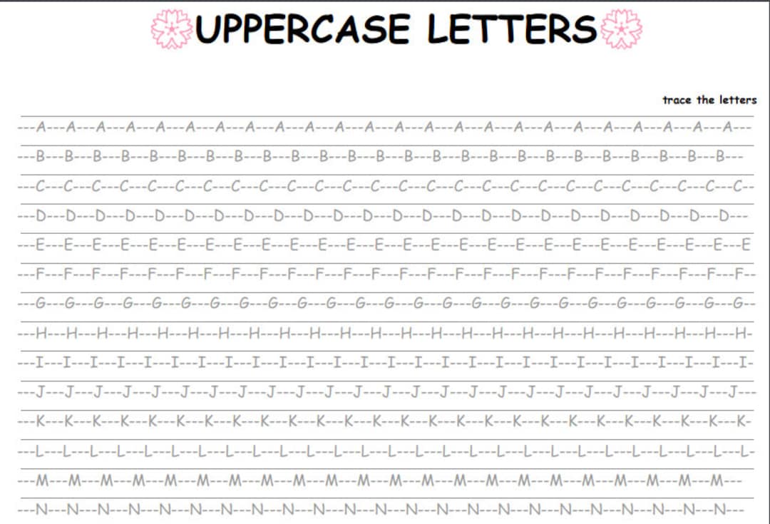Printable Handwriting Worksheets - UPPERCASE and LOWERCASE Letter ...