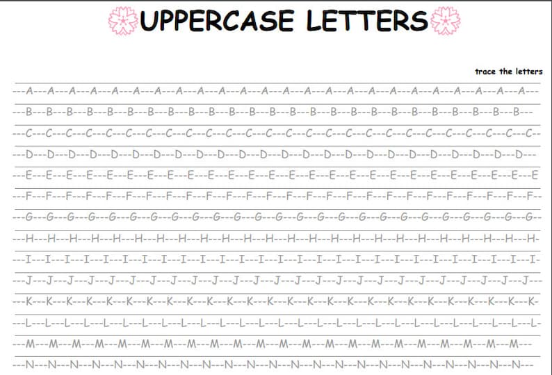 Printable Handwriting Worksheets - UPPERCASE and LOWERCASE Letter ...