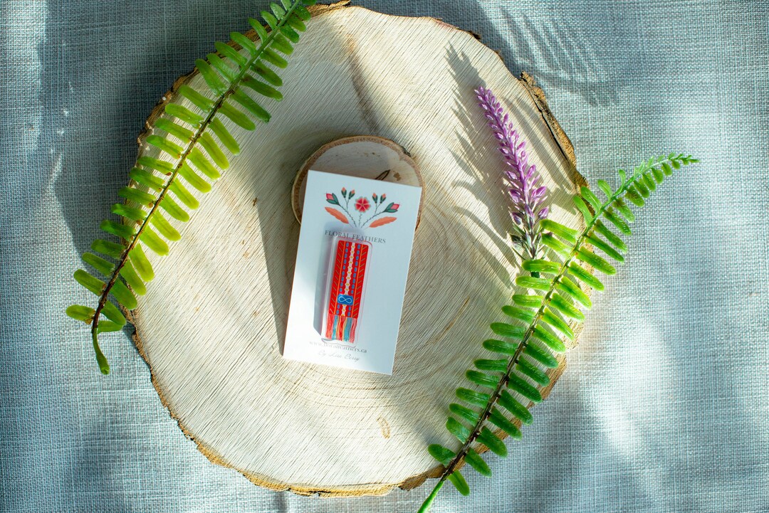 Métis Sash Pin, Acrylic Pin, Indigenous Pin, Pin, Métis Sash, Métis - Etsy