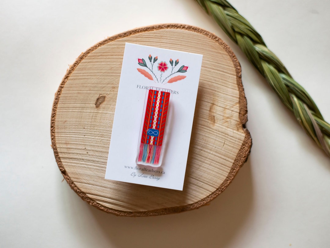 Métis Sash Pin, Acrylic Pin, Indigenous Pin, Pin, Métis Sash, Métis ...