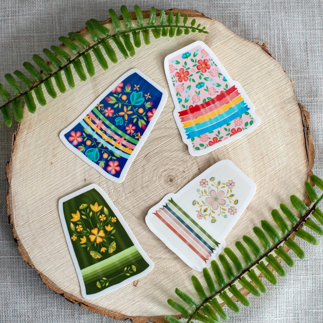 Ribbon Skirt Stickers, Indigenous, Ribbon, Skirt, Métis, Floral, Skirt ...