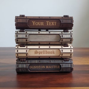 Book Box | Dice Box | RPG Dice Box | Custom Text | Multiple Color ...