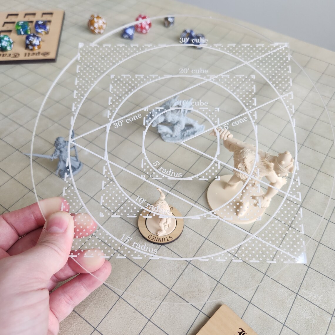 Area of Effect Template Spell Template Spells and - Etsy