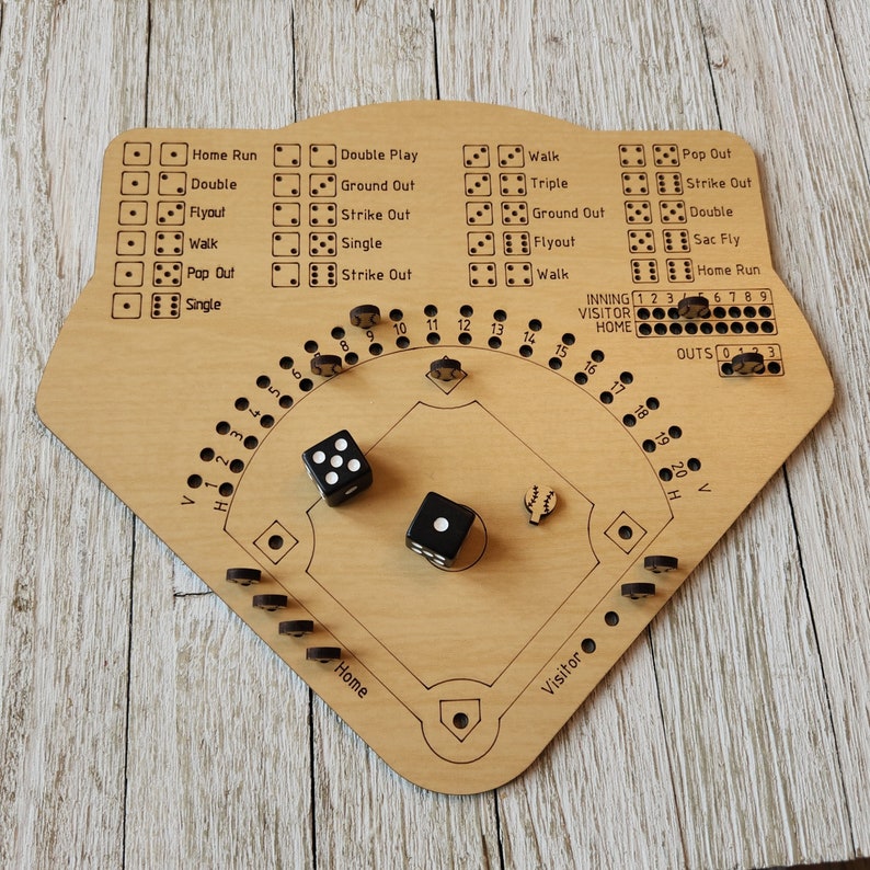 Dice Baseball Tabletop Baseball Desktop Baseball Game - Etsy