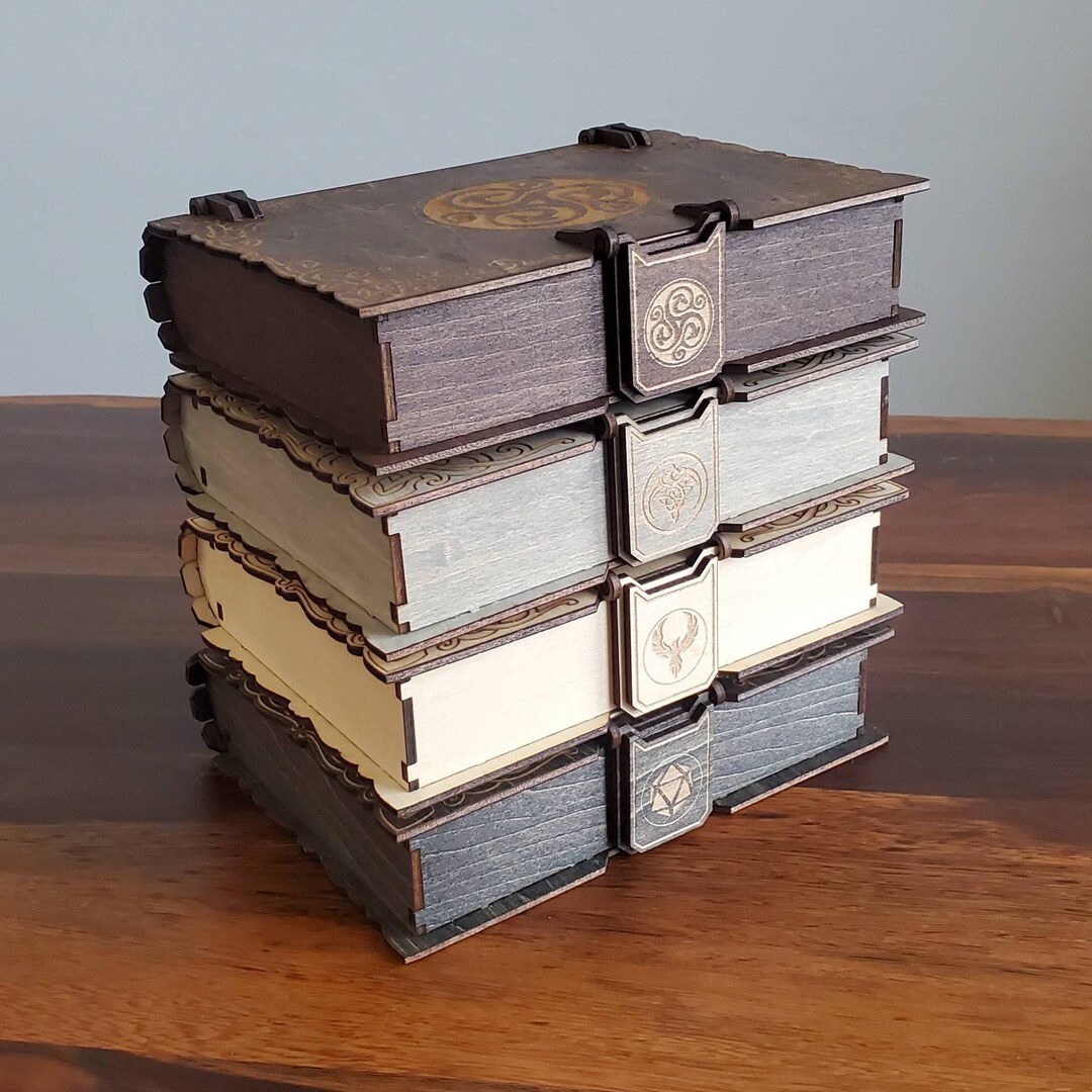 Book Box | Dice Box | RPG Dice Box | Custom Text | Multiple Color ...