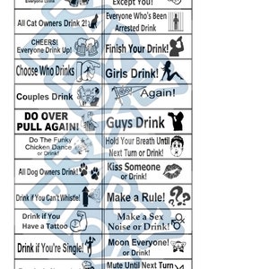 Fun Drinking Game for Father’s Day PDF Stickers - Template - Printable ...