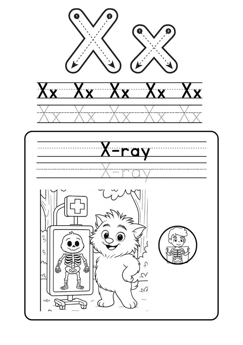 Alphabet Tracing & Coloring Pages for Kids – Printable PDF - Etsy