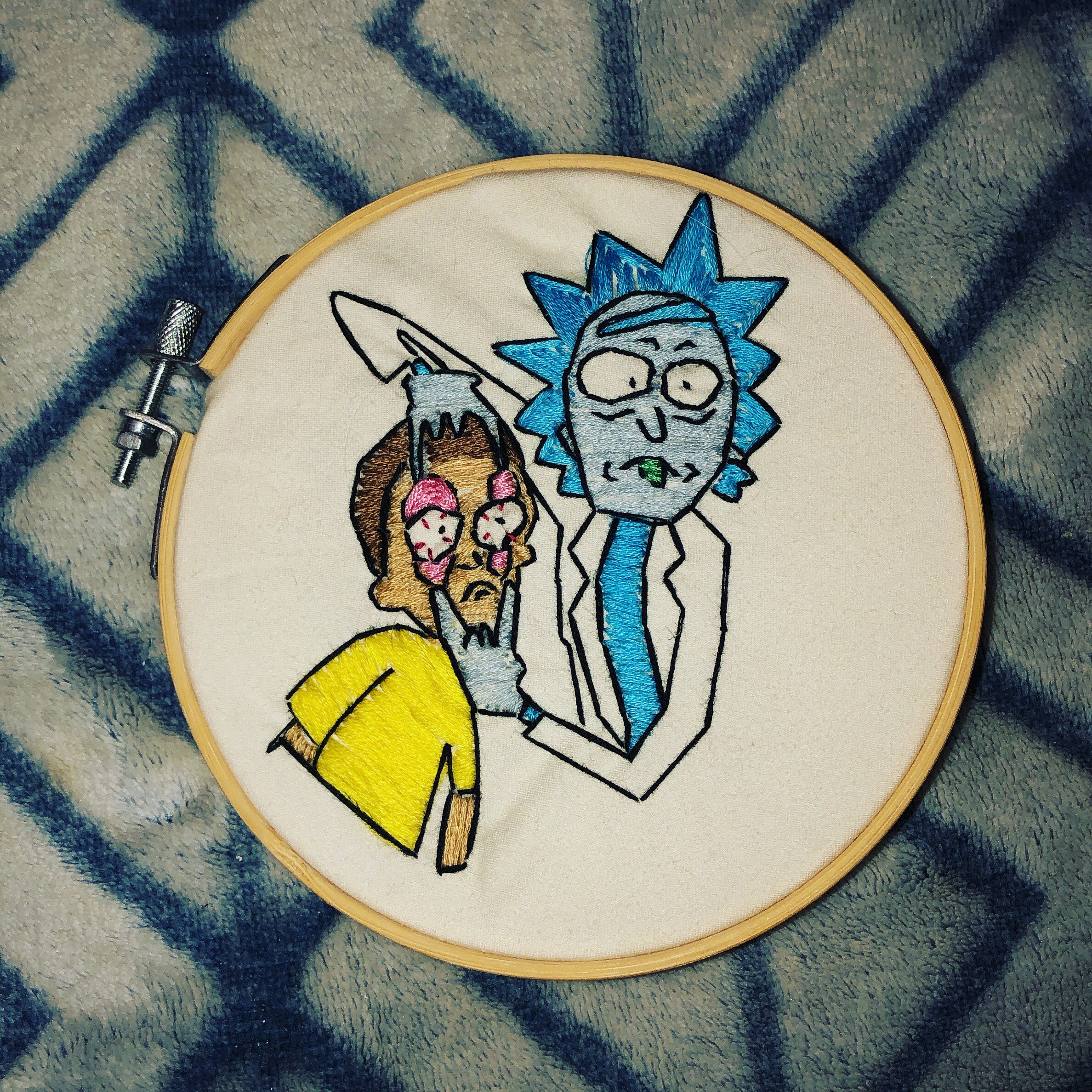 5 Rick and Morty Embroidery Hoop - Etsy