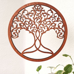 Tree of Life Wall Art, Family Tree Wood Wall Hanging, Boho Rustic Wall ...