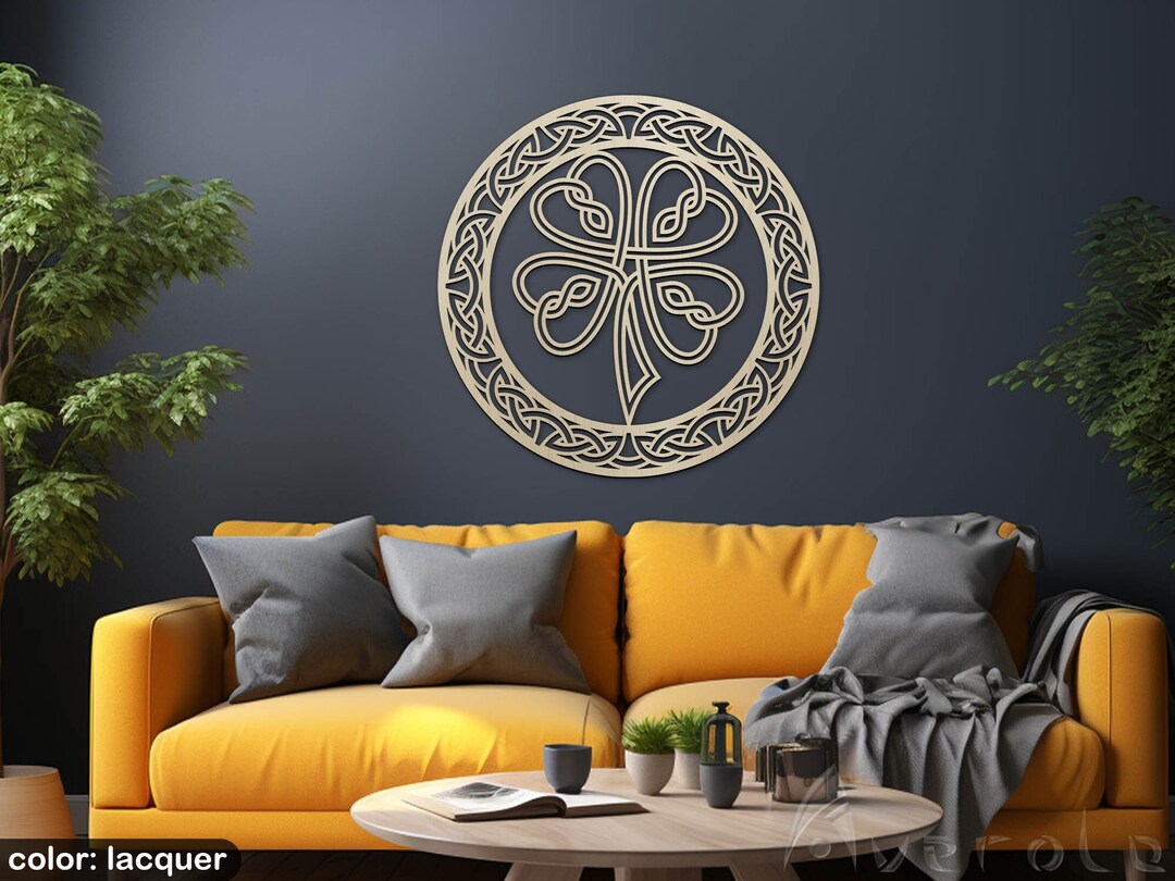 Celtic Shamrock Wood Wall Decor, Celtic Symbols Wood Art, Celtic Wall ...