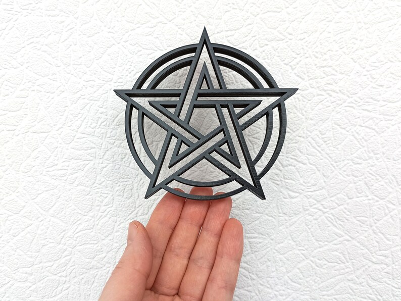 Pentacle Witchy Decor Wood Pentagram Goth Decor Star - Etsy