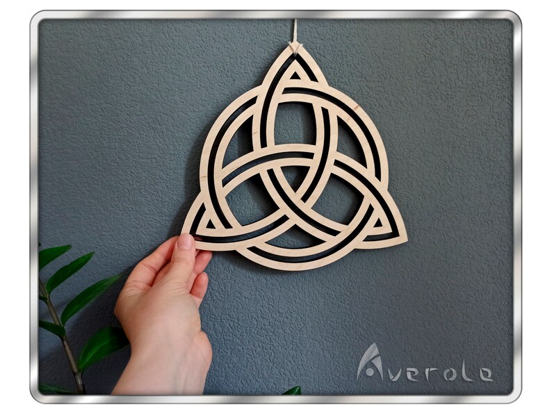 Celtic Knot Wall Decor Trinity Wood Wall Hanging Triquetra - Etsy