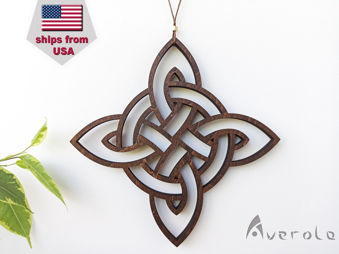 Witches Knot Wall Decor, Protective Witch's Knot Wood Wall Hanging ...