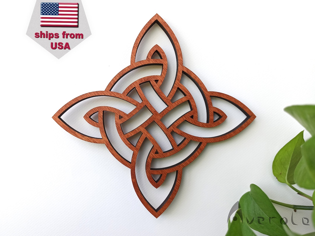 Witches Knot Wall Decor, Protective Witch's Knot Wood Wall Hanging ...