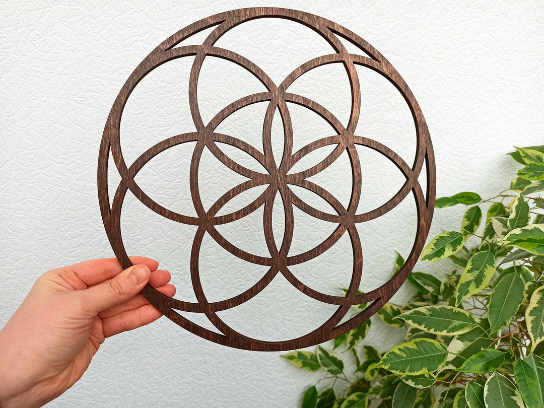 Seed of Life Wood Wall Art , Sacred Geometry Wall Decor, Yoga Studio ...