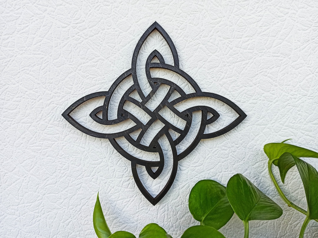 Witches Knot Wall Decor, Protective Witch's Knot Wood Wall Hanging ...