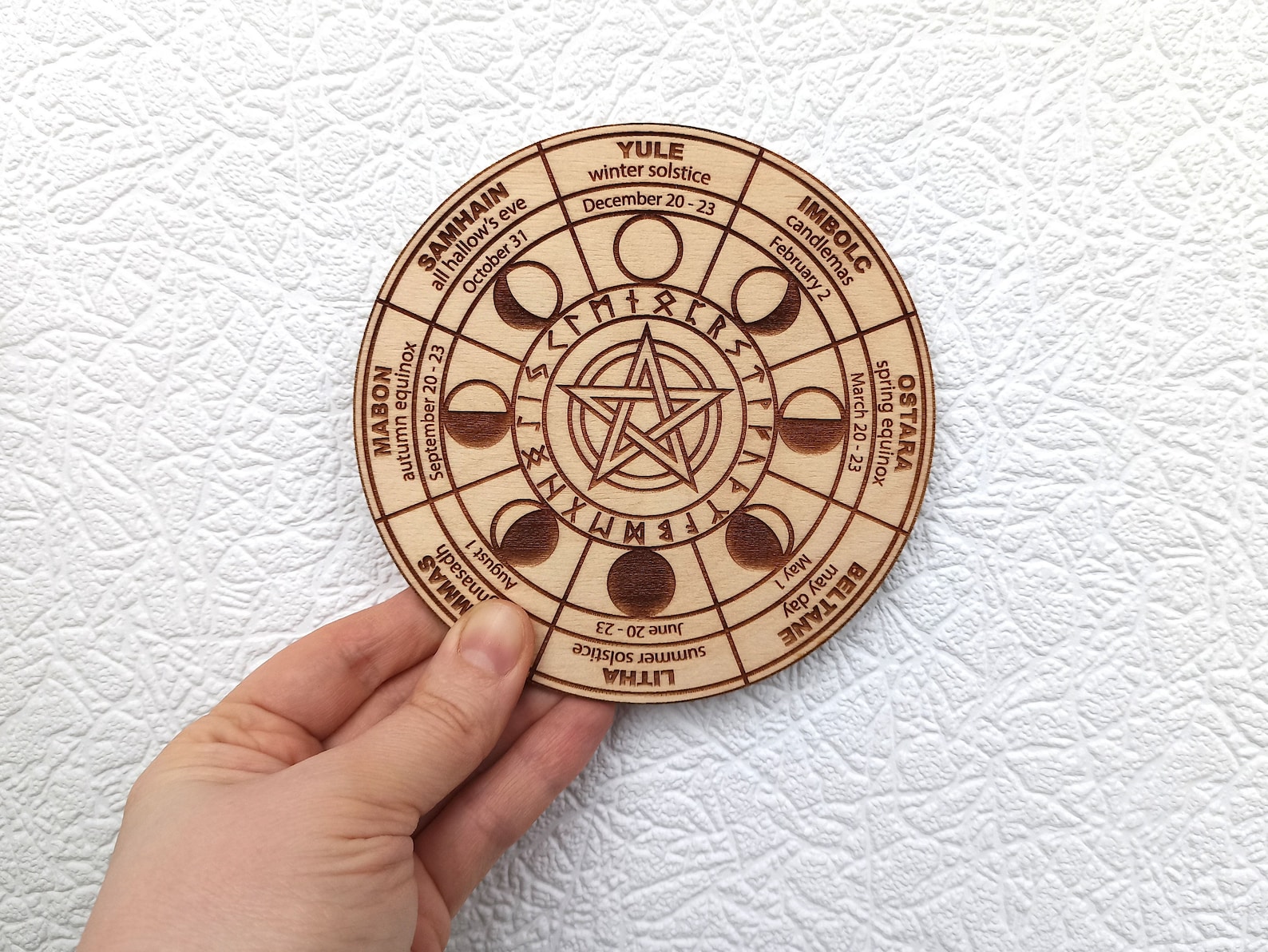 Wheel of the Year Wood Wall Art Celtic Wheel of the Year - Etsy