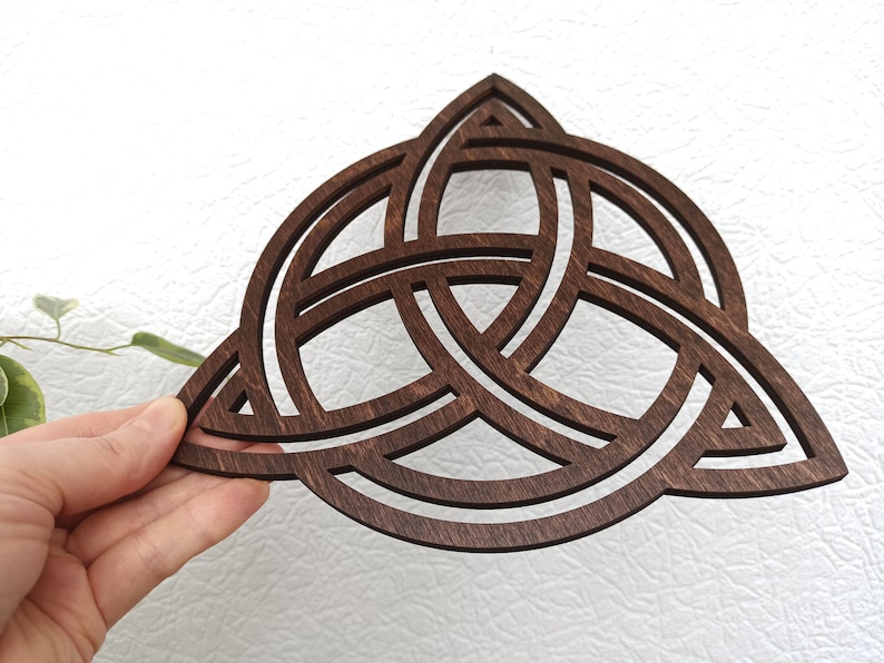 Celtic Knot Wall Decor Trinity Wood Wall Hanging Triquetra - Etsy
