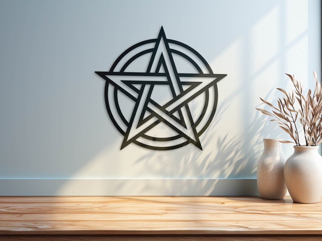 Pentacle Witchy Decor Wood Pentagram Goth Decor Star - Etsy
