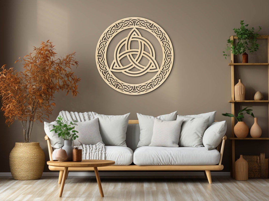 Celtic Knot Wood Wall Hanging Irish Wall Decor Trinity Knot - Etsy