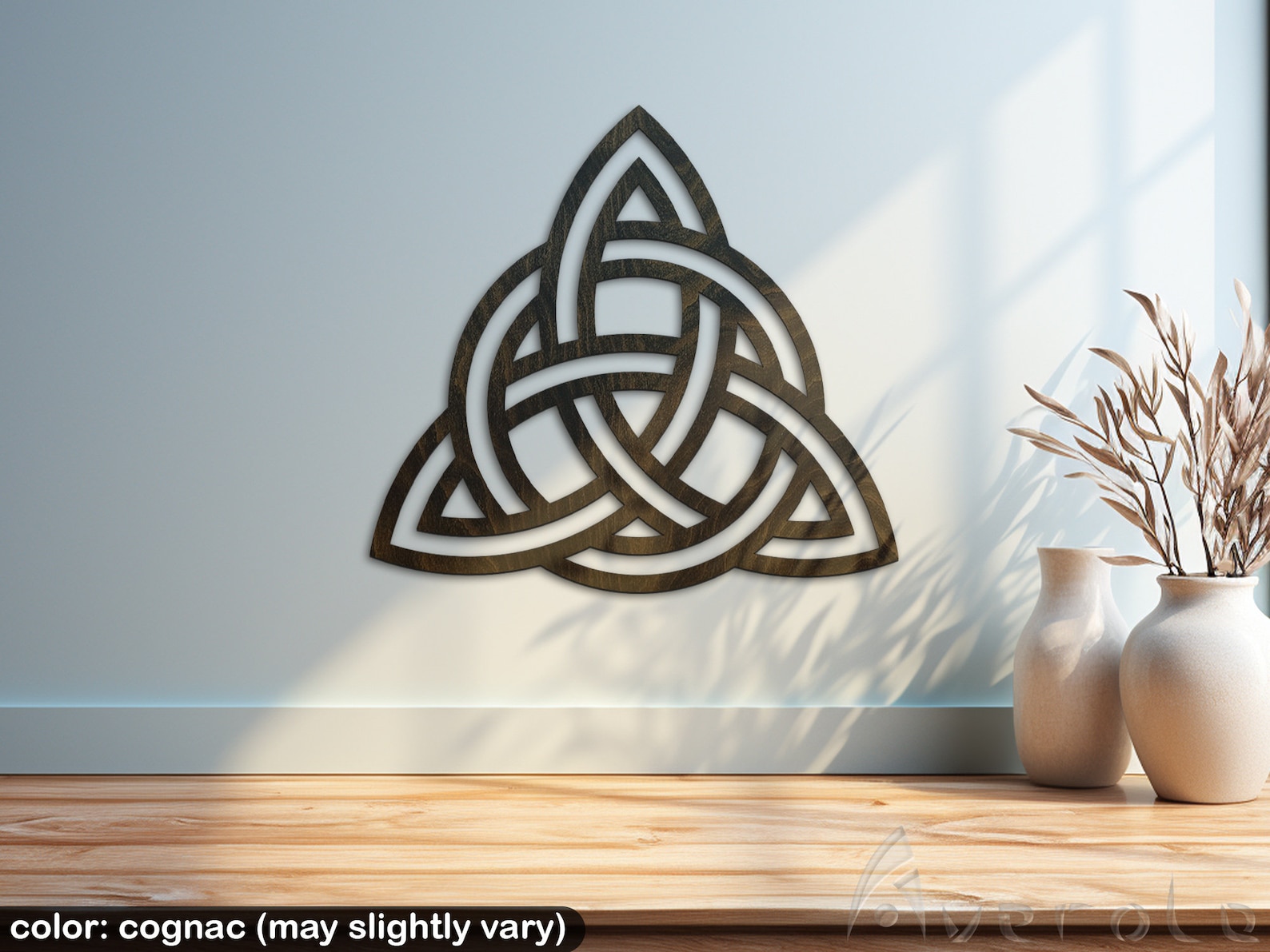 Celtic Knot Wood Wall Hanging, Trinity Knot Wall Art, Irish Wall Decor ...