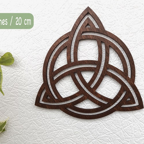 Celtic Knot Wood Wall Hanging Trinity Knot Wall Art Irish - Etsy