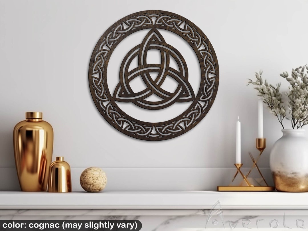 Celtic Knot Wood Wall Hanging, Irish Wall Decor, Trinity Knot, Celtic ...