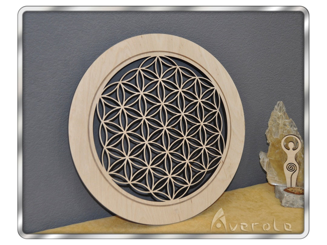 Flower of Life Grid, Sacred Geometry Wall Decor, Crystal Grid Altar ...