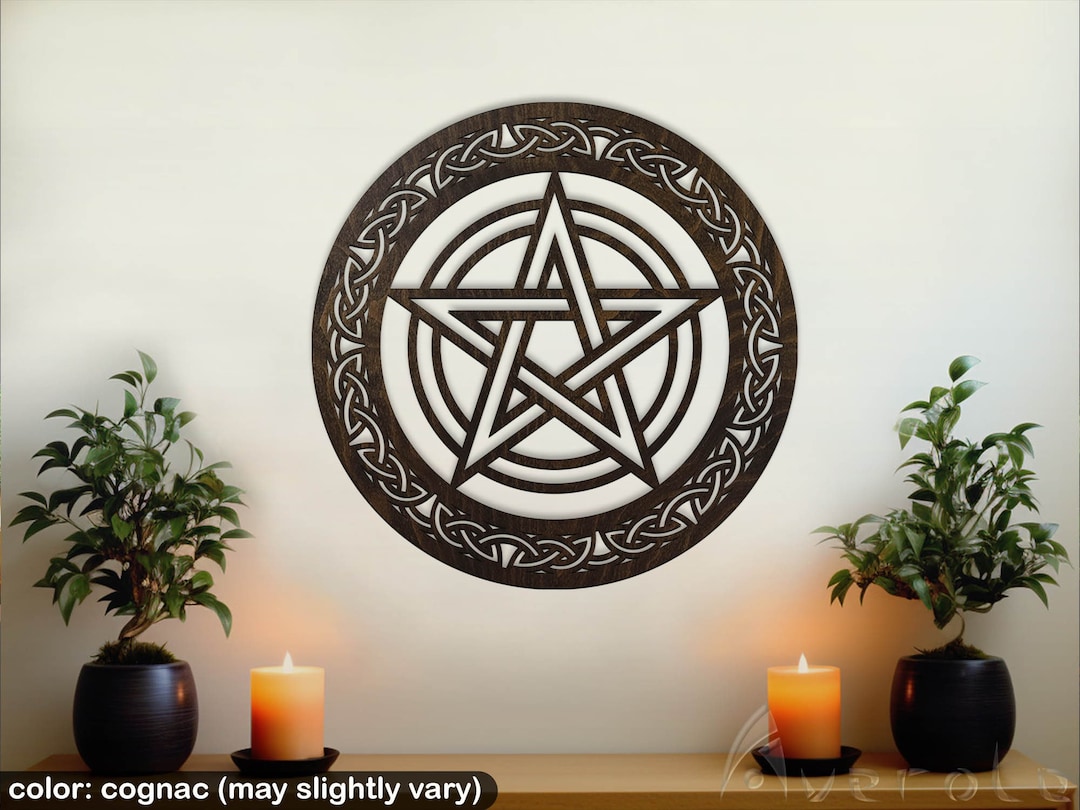 Pentacle Gothic Home Decor, Pentacle Wall Decor, Witchy Altar ...