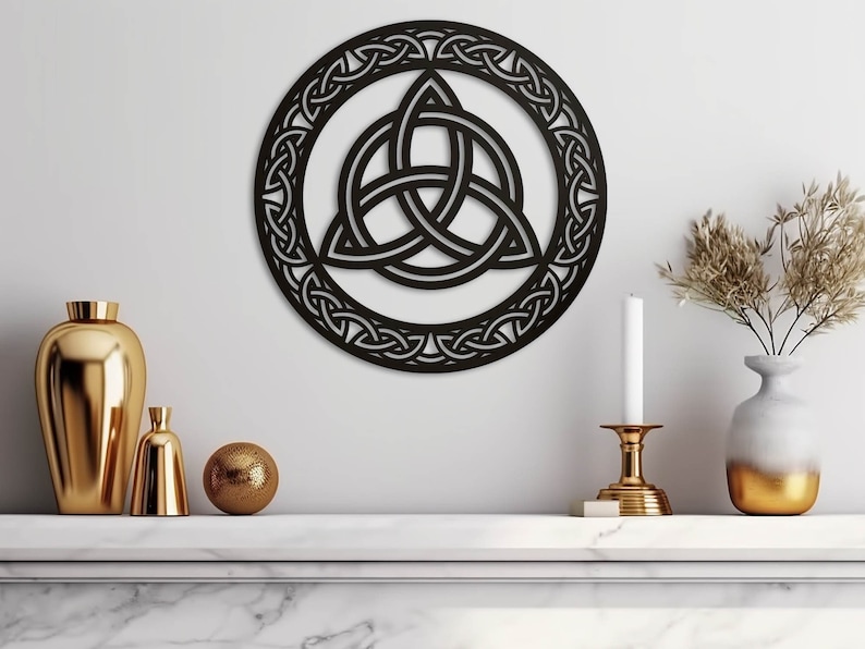 Celtic Knot Wall Art, Trinity Knot Wood Wall Decor, Irish Wall Hanging ...
