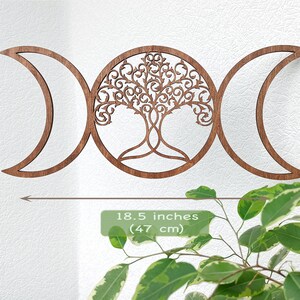 Triple Moon Wall Art, Triple Goddess Wall Hanging, Moon Phases Wall ...