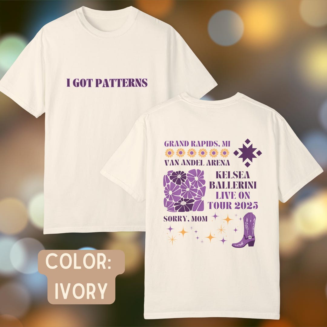 Personalized Patterns Tour T-shirt Concert Merchandise - Etsy