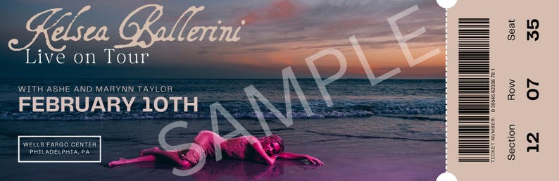 Editable Concert Ticket - Kelsea Ballerini, Patterns Tour - Etsy