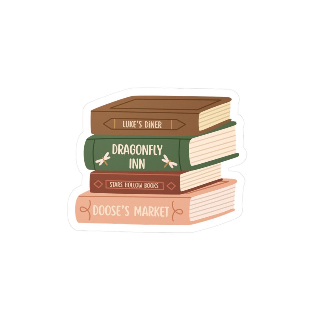 Gilmore Girls Book Stack Vinyl Sticker - Etsy