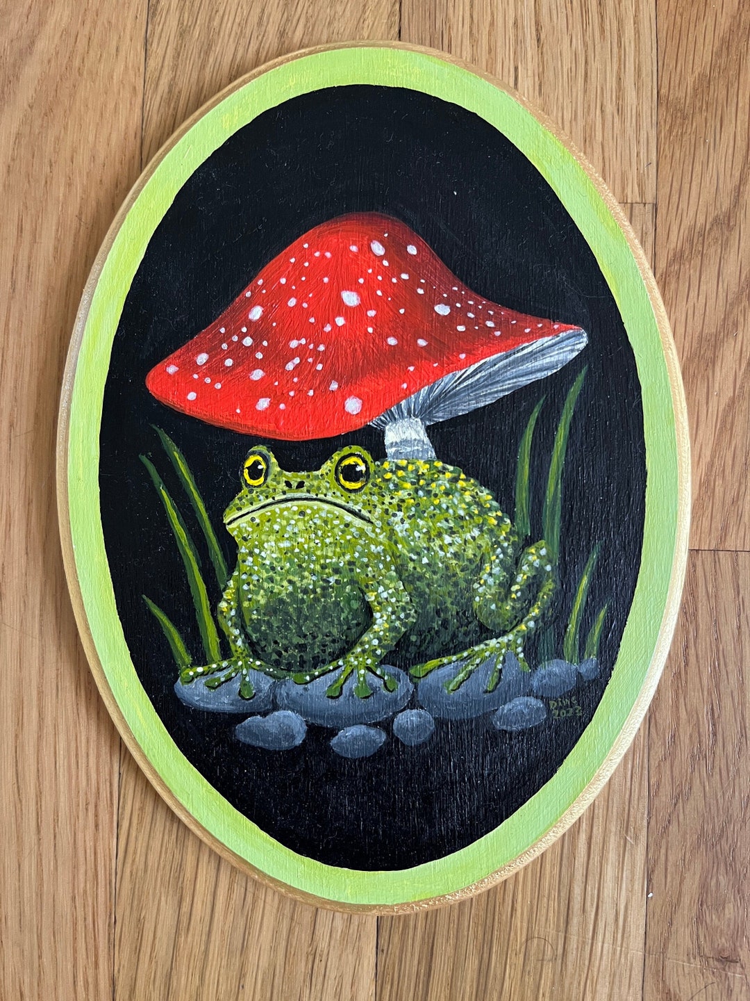 Toad - Spooky Original Acrylic Painting on Wood Panel - Etsy