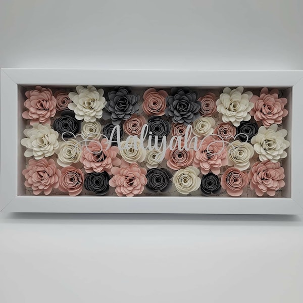 Paper Flower Shadow Box - Etsy