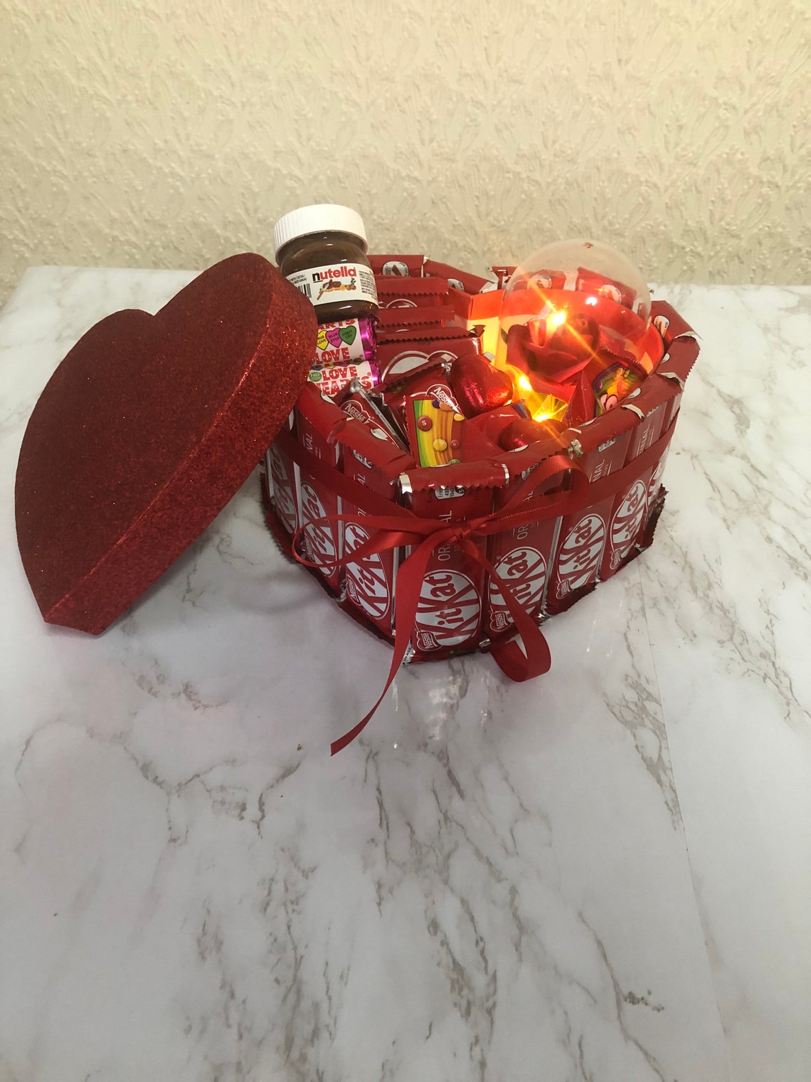 Heart Kit Kat Chocolates Gift Box for a Loved One .it Contains - Etsy