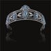 Tiara - Art Deco 90ct Blue Topaz 25ct Natural Diamond - Beautiful ...